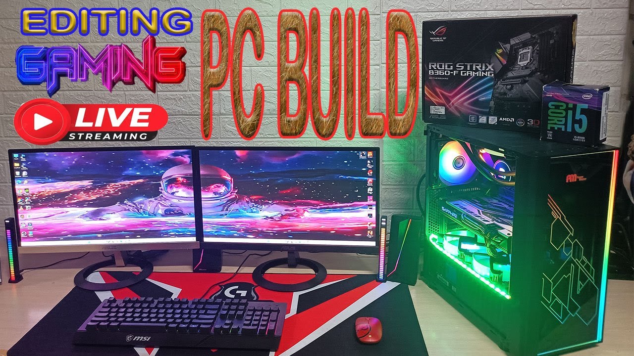 Gaming Streaming Editing PC Build | Asus rog strix B360-F Gaming - YouTube