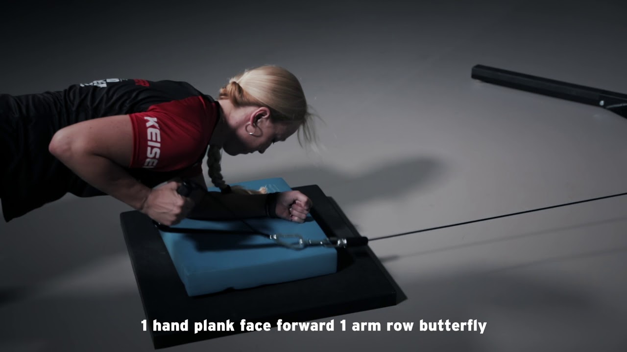 Exercise 162: pillar strength handle plank face forward 1 arm row ...