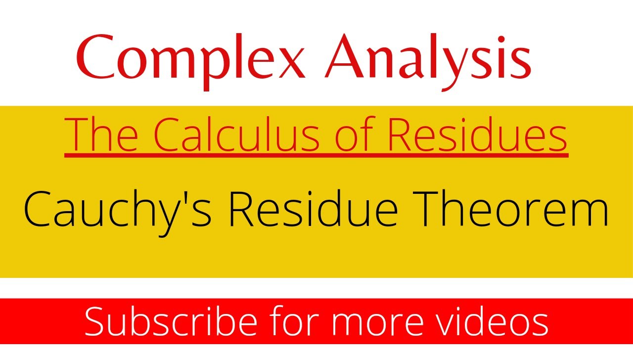 Cauchy's Residue Theorem | Residue Theorem | Analytic functions ...