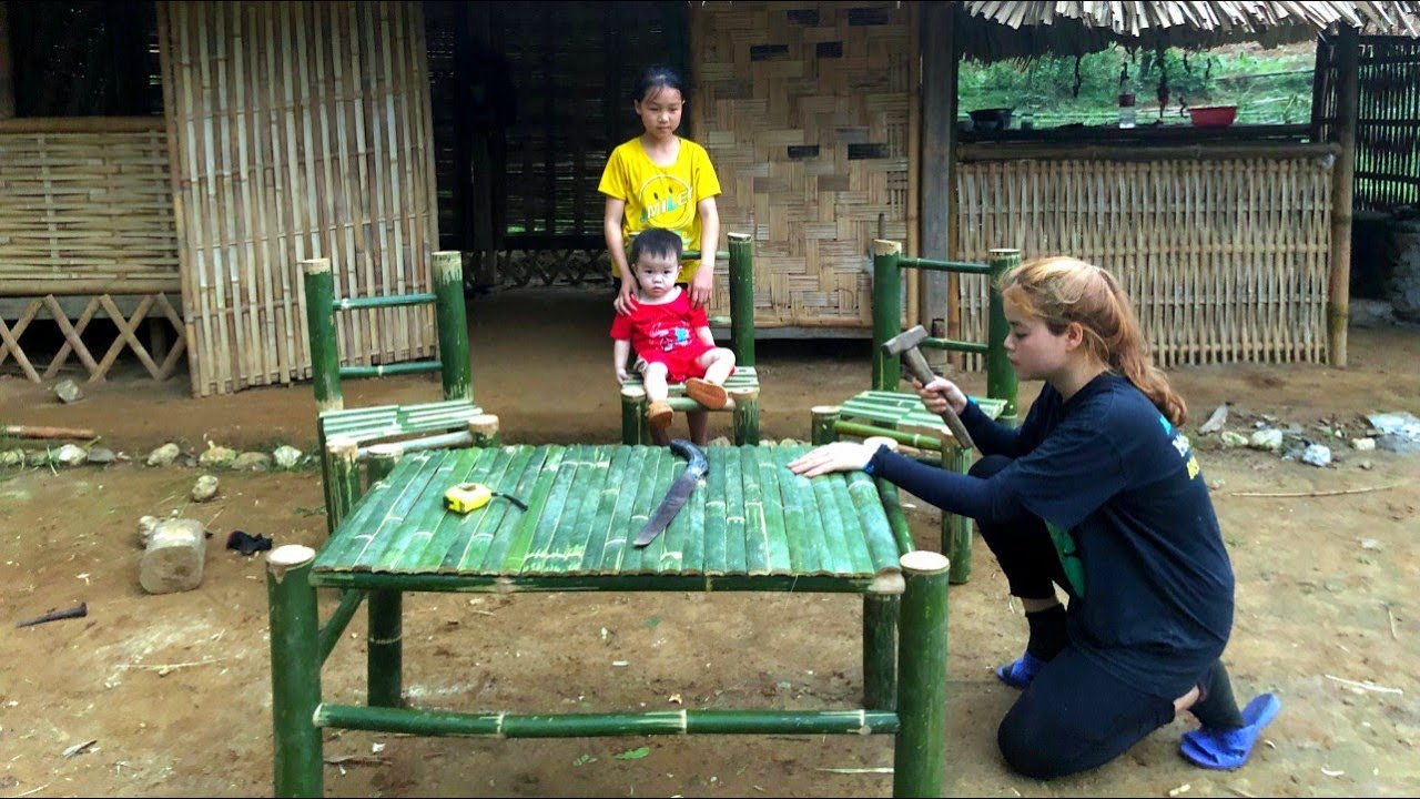 The single mother made her own dining table and chairs - Raising ...