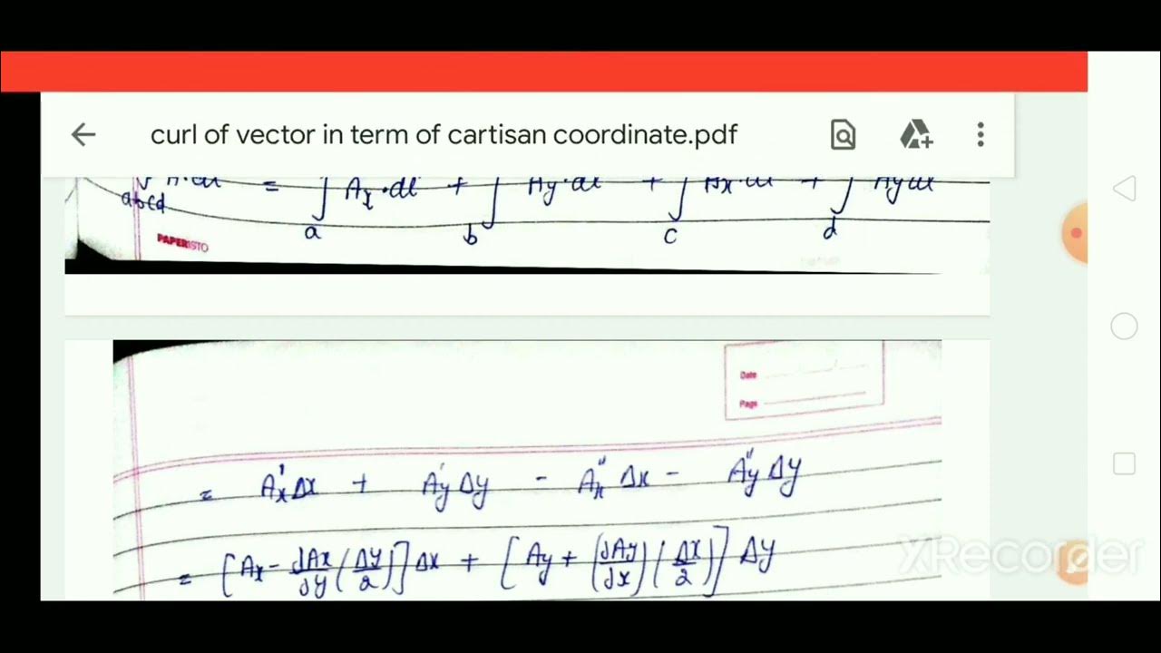 curl of a vector in term of cartesian coordinate - YouTube