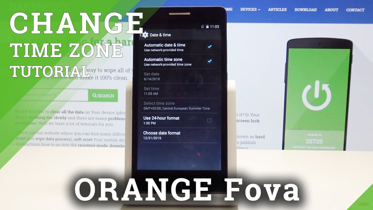 How to Change Date & Time in Orange Fova - Time Zone Settings - YouTube