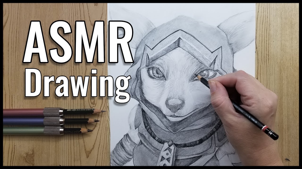 ASMR Drawing Meerah the Vulpera from World of Warcraft | No Talking ...