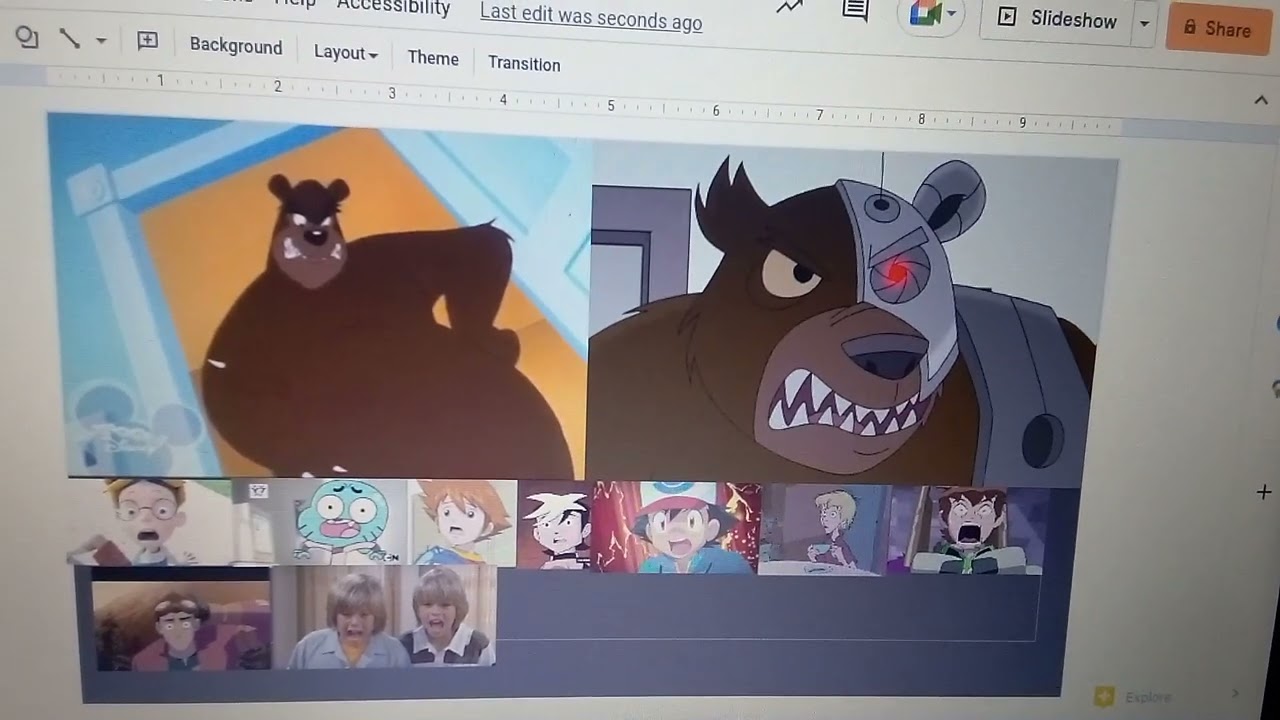 Smolder The Bear and Cyborg Bear Attacks Lewis and His Friends - YouTube