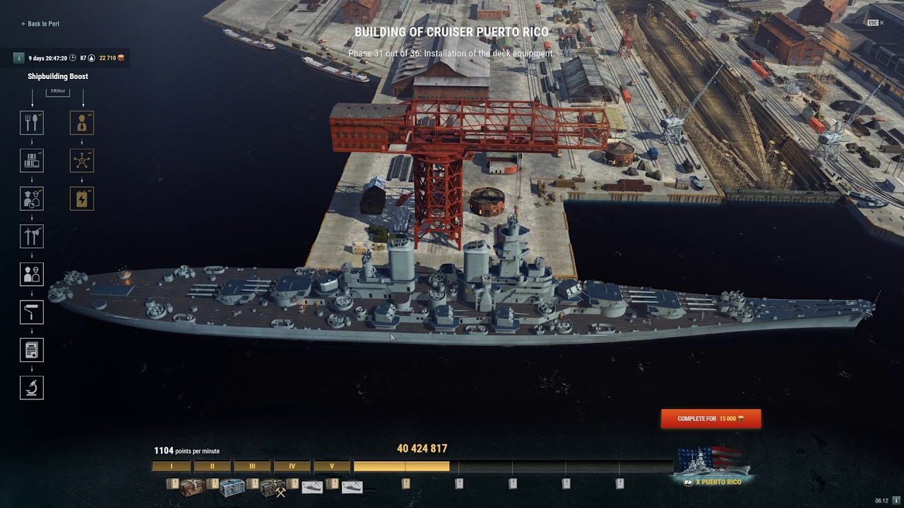 The building of the USS PUERTO RICO! And destroying other ships! - YouTube