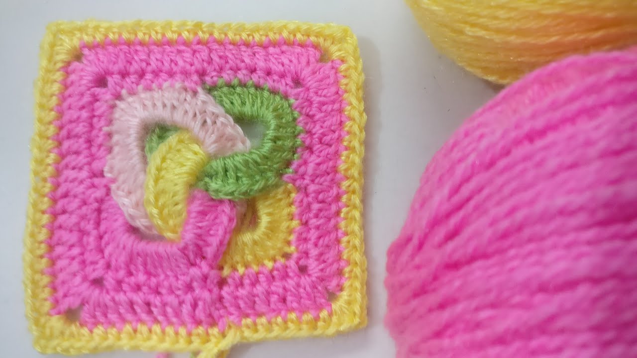 Crochet Interlocking Rings Square,Pattern For Blankets,Bed Throw ...