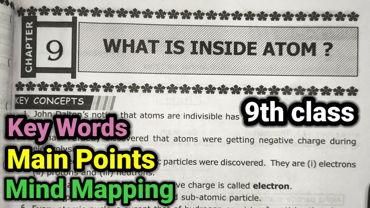 9th class | Physics | 9. WHAT IS INSIDE ATOM? lesson | Keywords ...