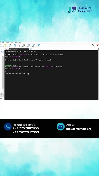 #Shorts How to check database version? #Learnomate Technologies - YouTube