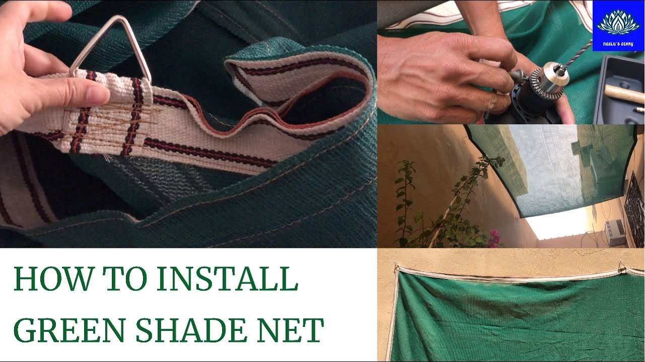 HOW TO INSTALL GREEN SHADE NET IN GARDEN || PROTECT UR PLANT FROM ...
