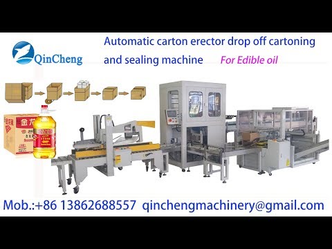 carton drop packing machine.carton packing machine.carton case packing machine for 5L edible oil