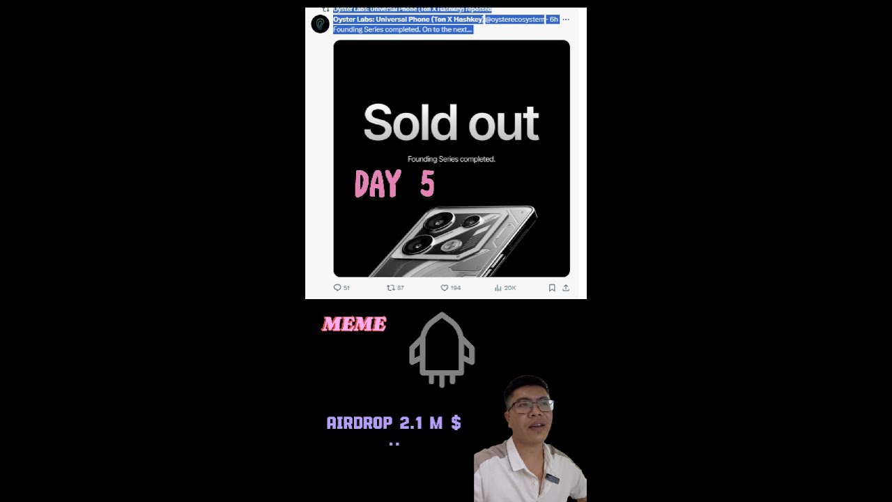 HST TON day 5 , airdrop , meme coin pump , ton phone sold out - YouTube