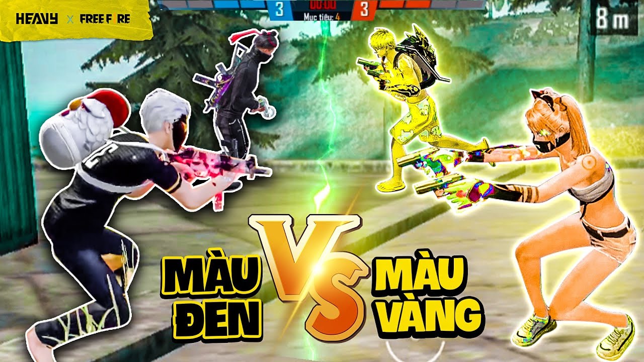Team Free Fire đại chiến Vàng - Đen một mất một còn | HEAVY Free Fire ...