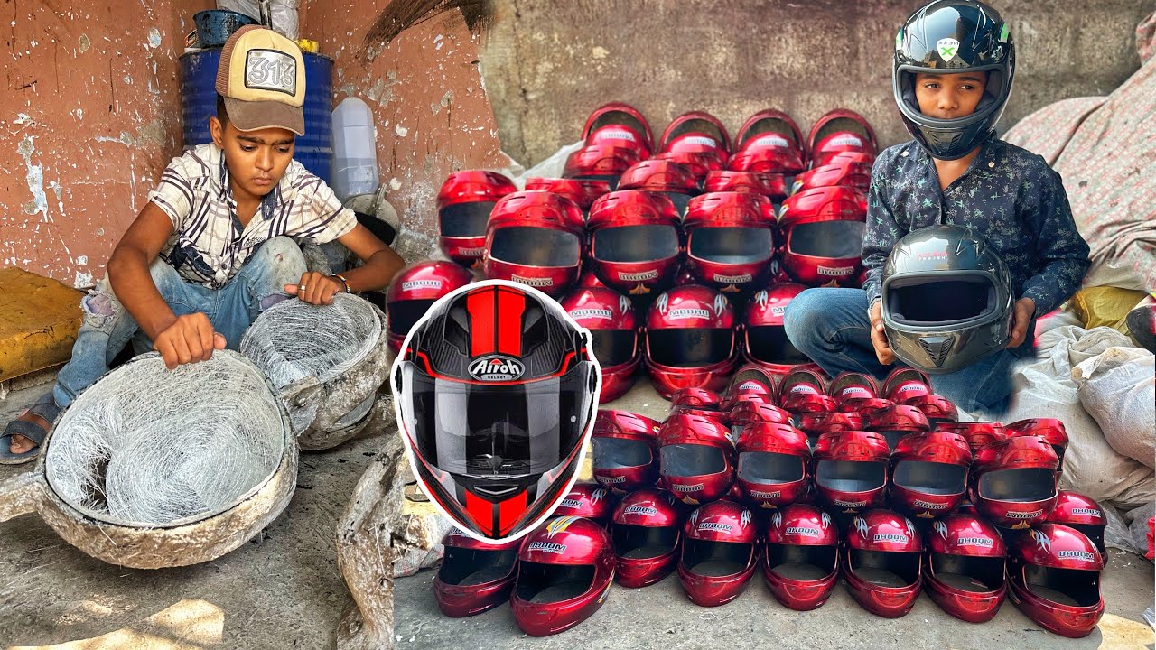 See How Fiber Strong Helmets Are Made || Super Bike Helmet ...