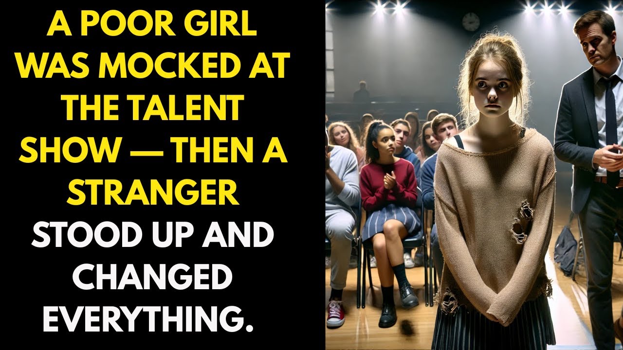 A poor girl was mocked at the talent show — then a stranger stood up ...