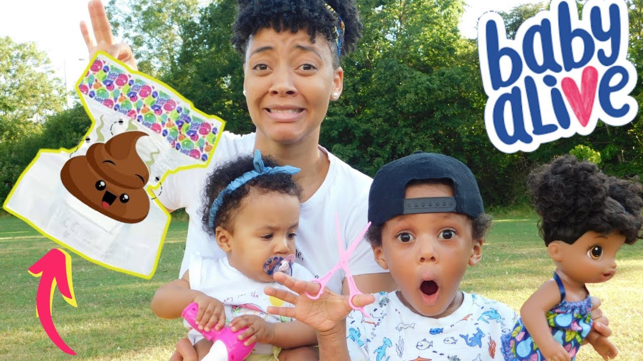 Kids Pretend Play With Real Baby | Baby Alive Doll Toys Dress Up and ...