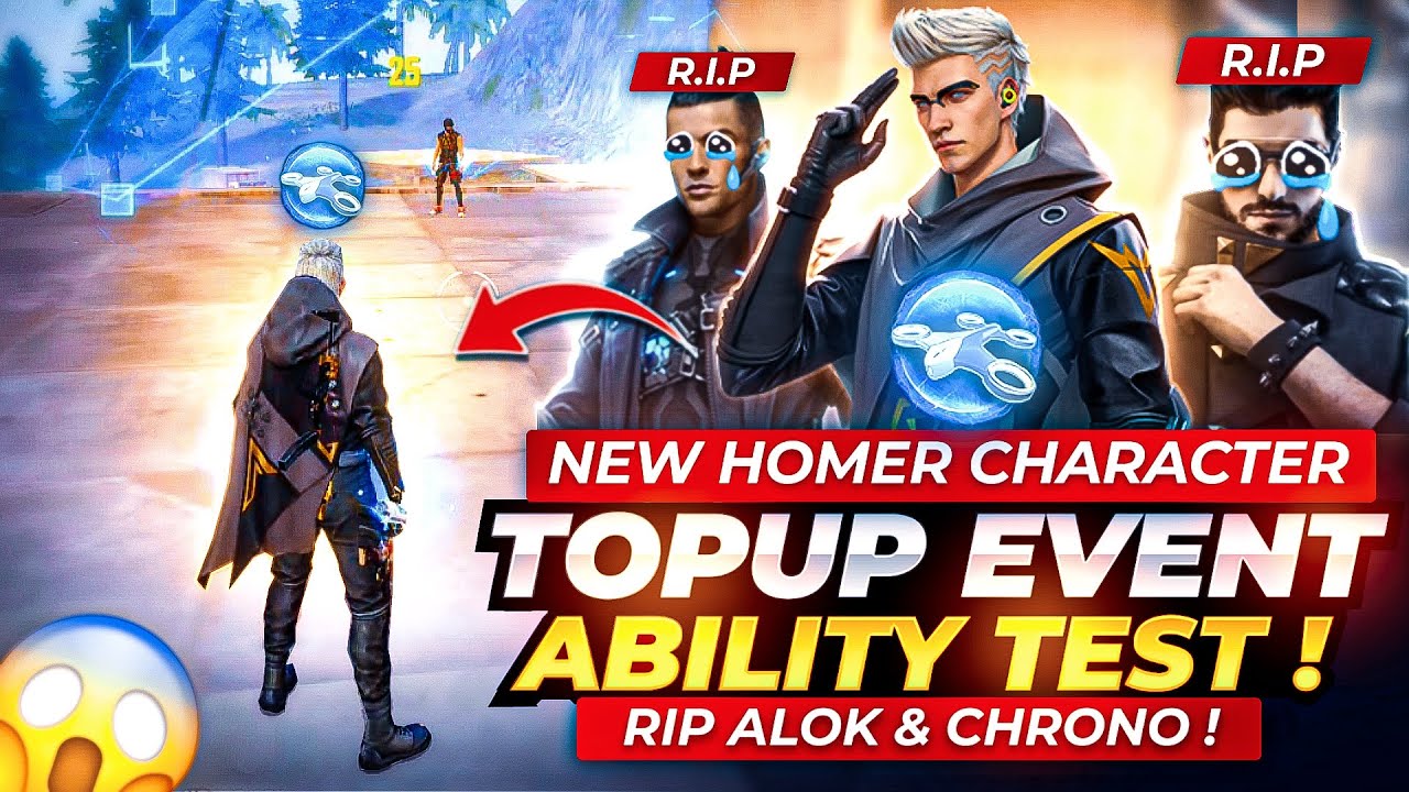 NEW HOMER CHARACTER ABILITY TEST IN FREE FIRE 😮 HOMER SKILL TEST ...