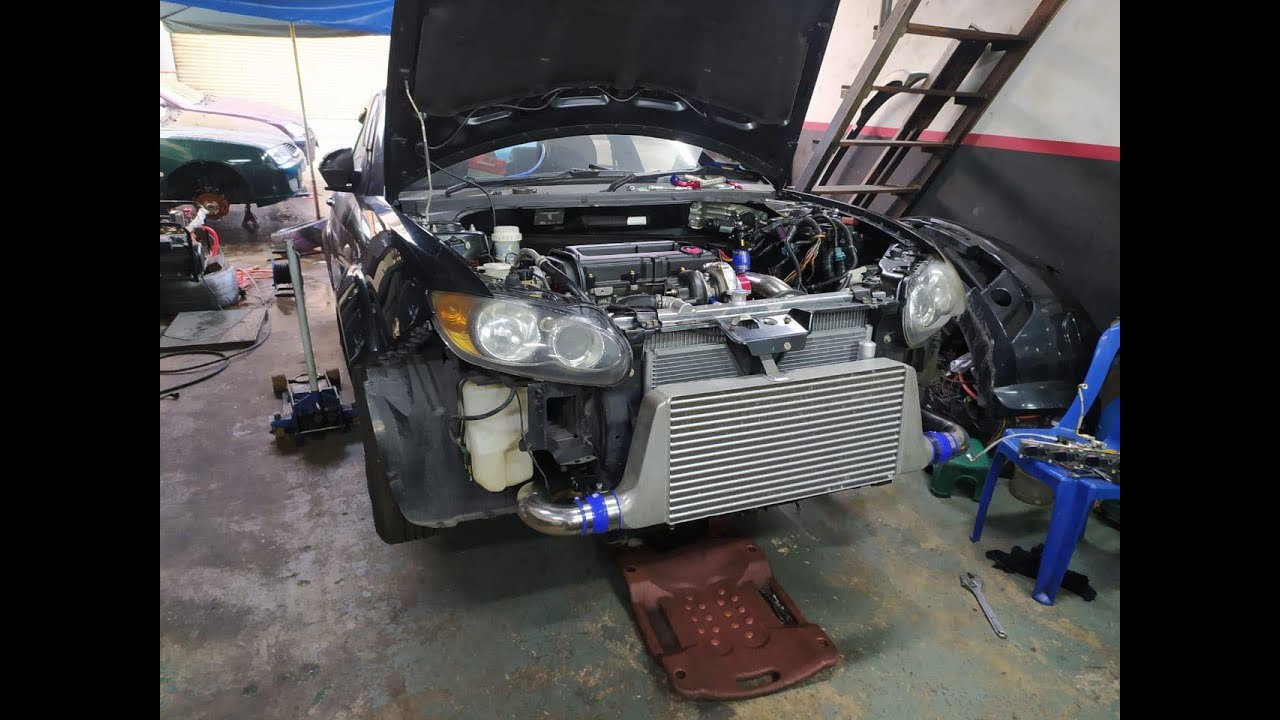 Satria Neo CFE on going progress I Campro Bolt On Turbo - YouTube