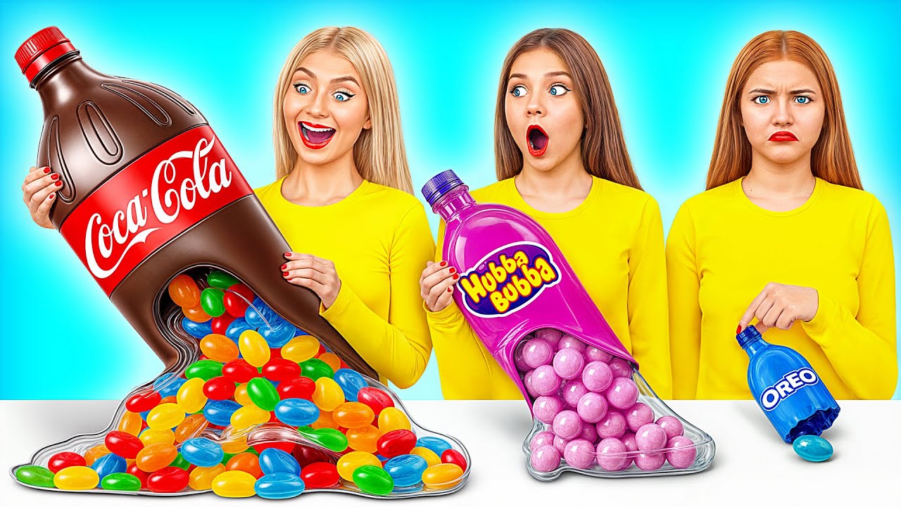 Thử thách Tấm Lớn, Vừa Và Nhỏ | Tiện Ích Thông Minh vs Hacks Jelly DO Challenge - YouTube