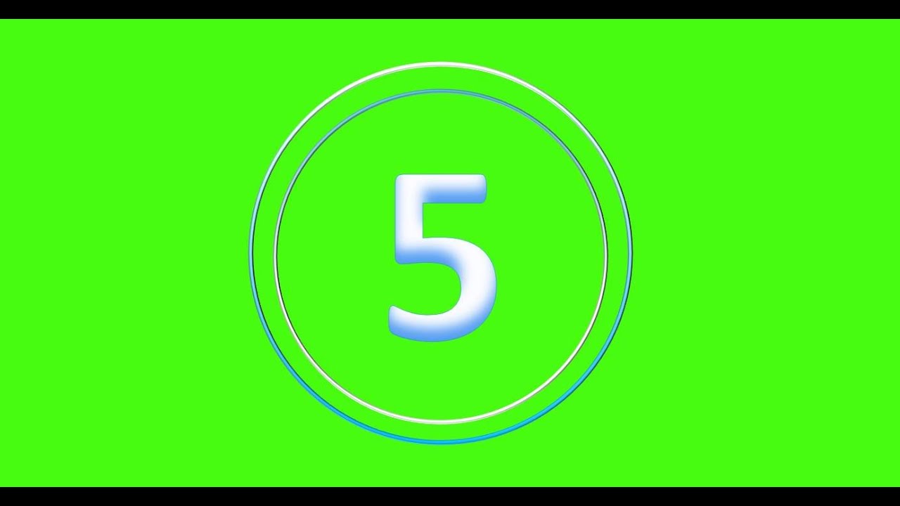 CountDown 5s - (Greenscreen, Sound Effect, No Copy Right) - YouTube