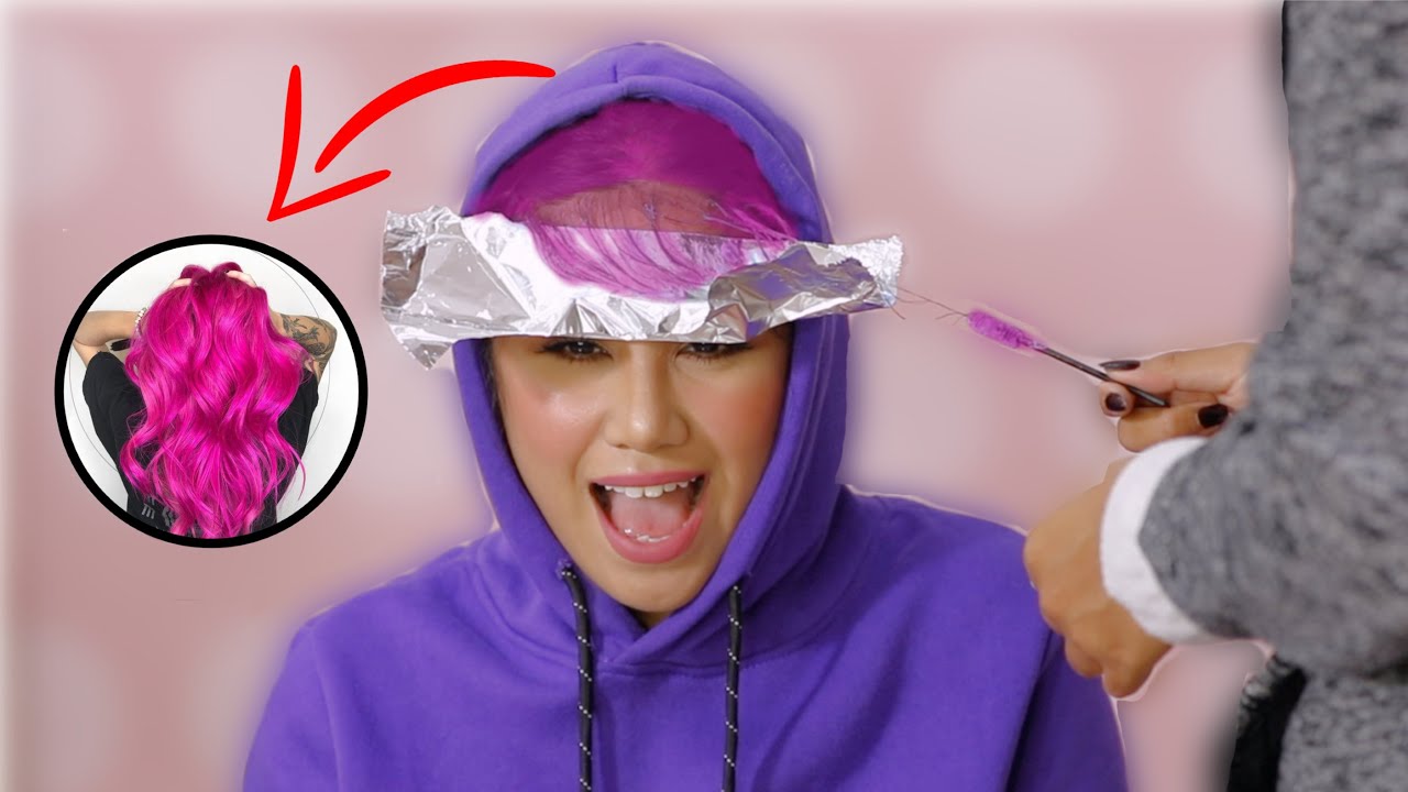 صبغت شعري بمناسبة المليون حزروا اللون I Dyed My Hair Youtube