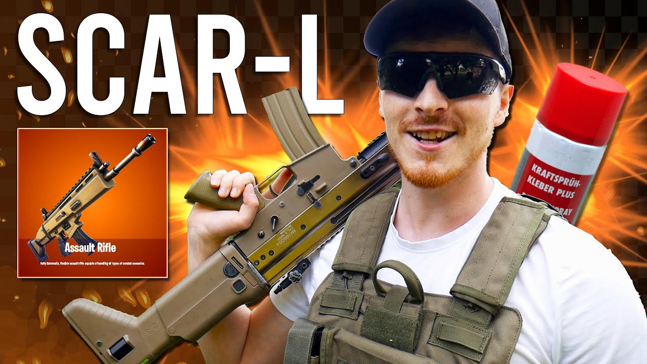 ZLATÝ Airsoft FORTNITE SCAR vs. Plechovka Lepidla - kdo vyhraje ...