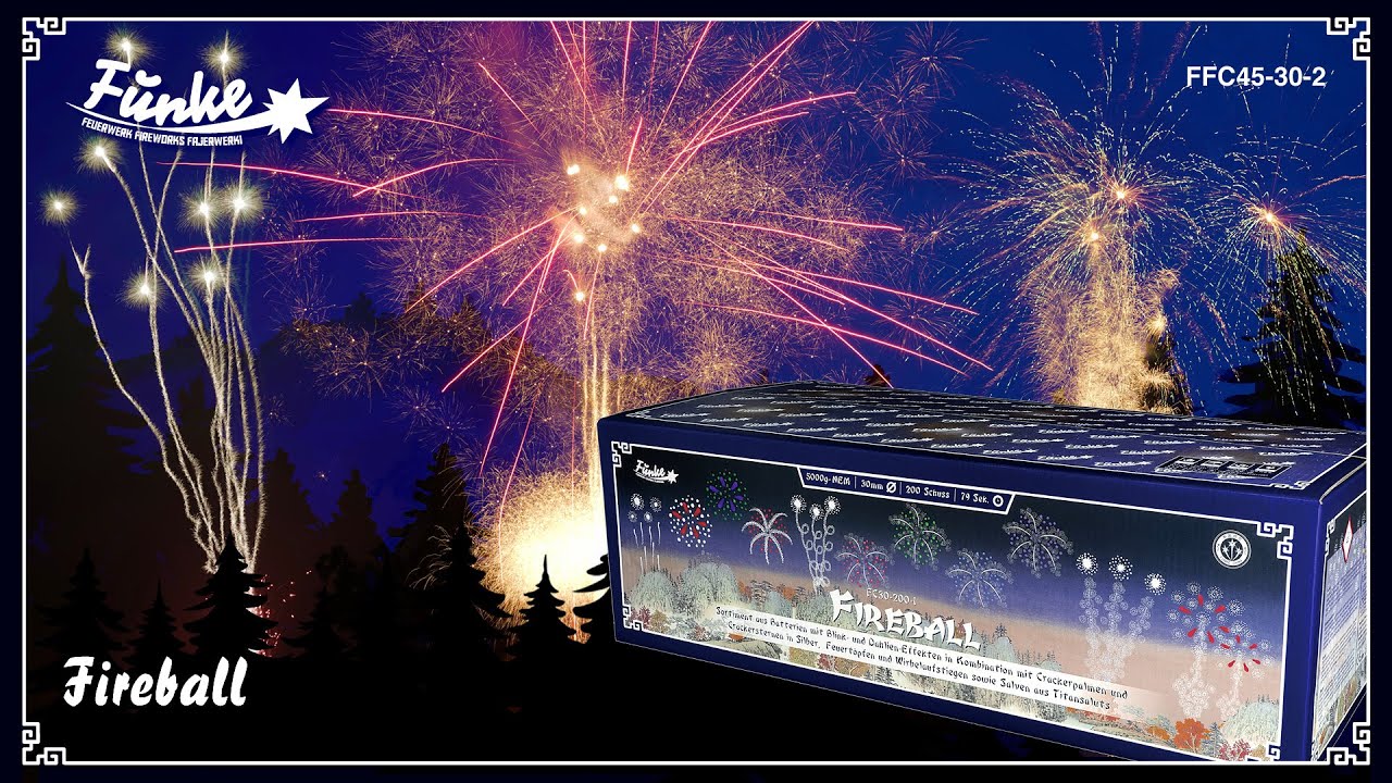 "Fireball" - 200Sh 30mm Compound fireworks [Batch 2023] - YouTube