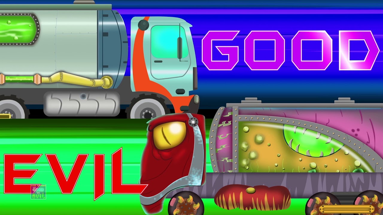 Road Roller | Good VS Evil Street Vehicles | Car & Trucks Videos for ...