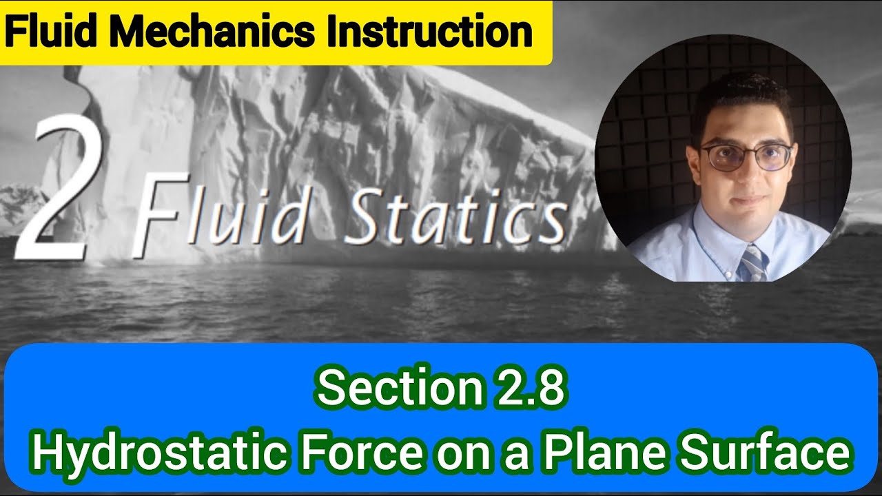 Fluid Mechanics 1 - Chapter 2 - Sec 2.8 - Hydrostatic Force on a Plane ...