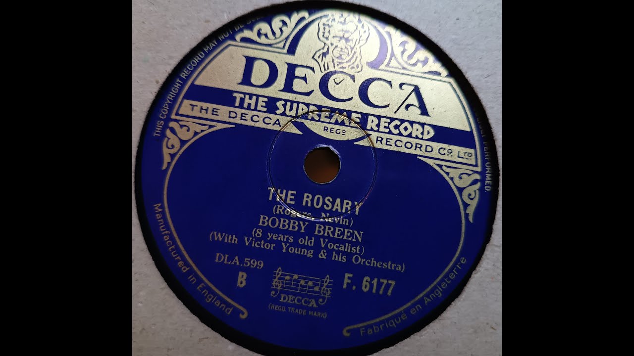 The Rosary - Bobby Breen - 78rpm - YouTube