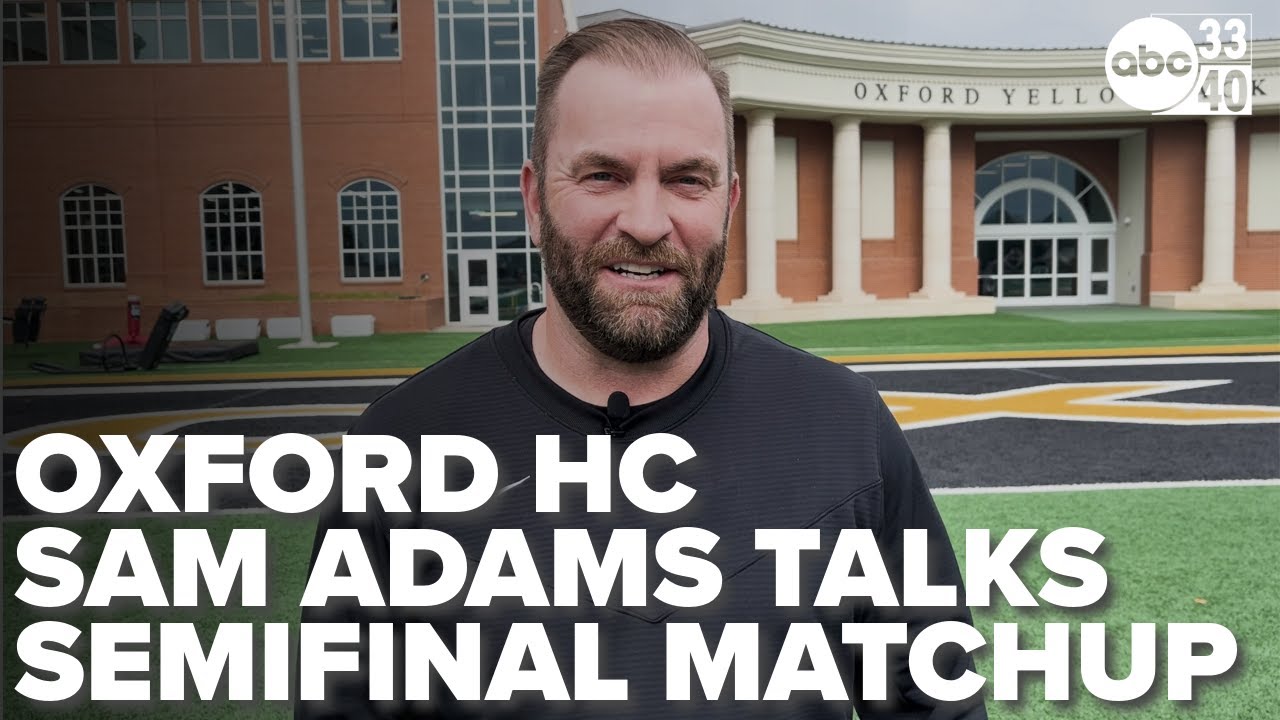 Oxford Football Head Coach Sam Adams talks Parker Matchup - YouTube