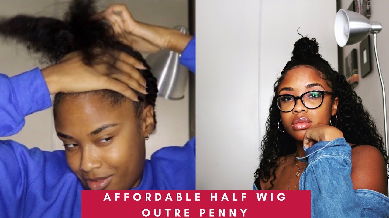 HALF UP HALF DOWN STYLE USING HALF WIG | OUTRE PENNY - YouTube