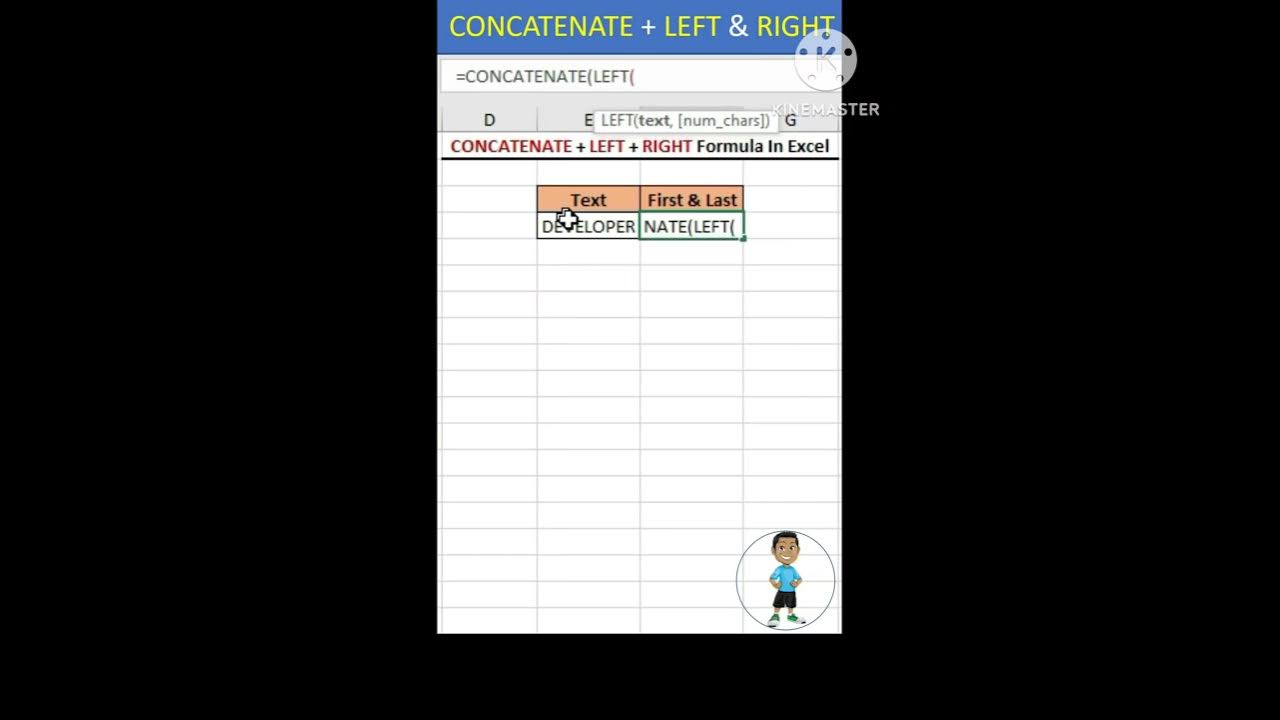 CONCATENATE + LEFT + RIGHT Formula Excel #excel #exceltips #exceltutorial #msexcel # ...
