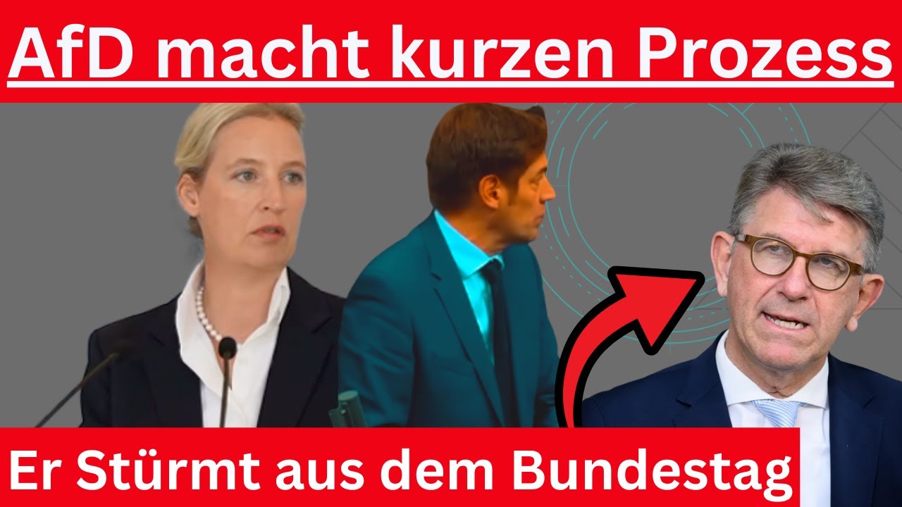 AfD Ansage! Danach stürmt er aus dem Bundestag! - YouTube