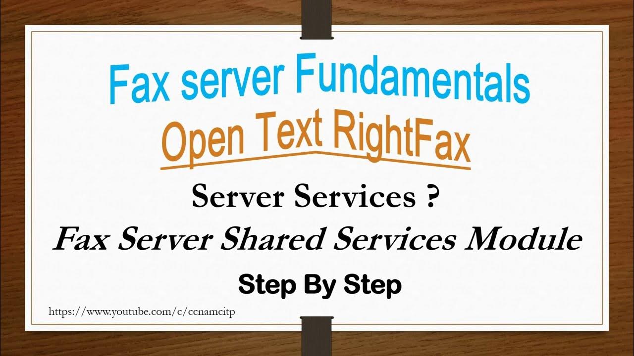 What is Server Services ? Fax Server Shared Services Module, Open Text RightFax Server ...
