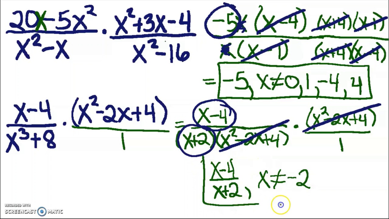 Multiply And Divide Rational Expressions Level YouTube Multiply And Divide Rational Expressions Level YouTube