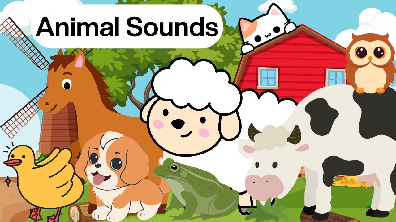 Animal Sounds for Babies & Kids! 🐮🐑 Moo, Baa, Quack & More! | What Does ...