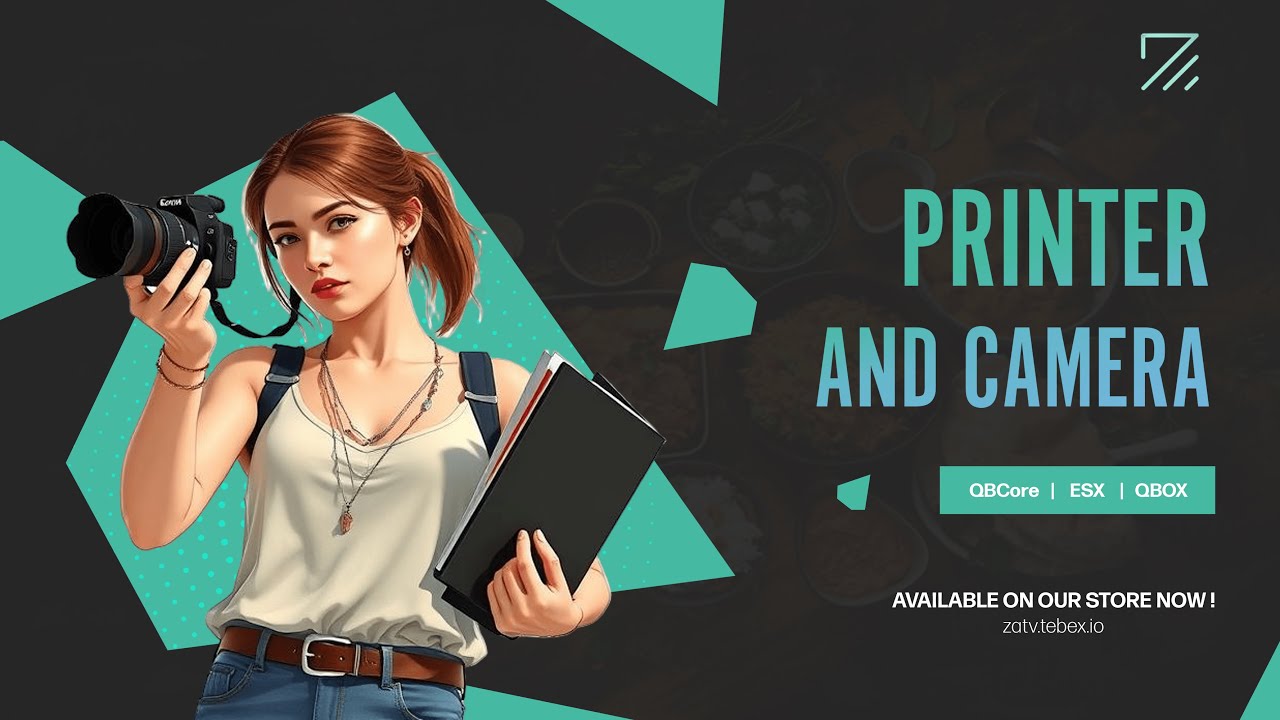 [ZaT-SCRIPTS] [QBCore / ESX / QBOX] — Fivem Printer and Camera - YouTube