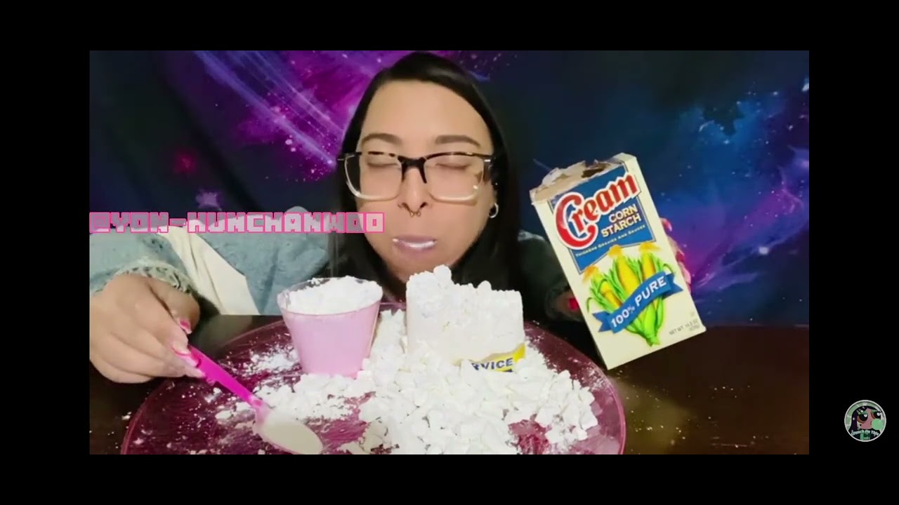 Cornstarch eating ASMR [p.2] - YouTube