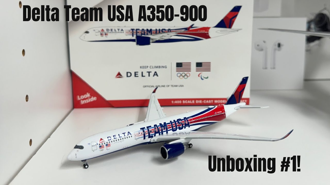 Gemini Jets Unboxing #1! Delta Team USA A350-900 1/400 Scale Exclusive ...