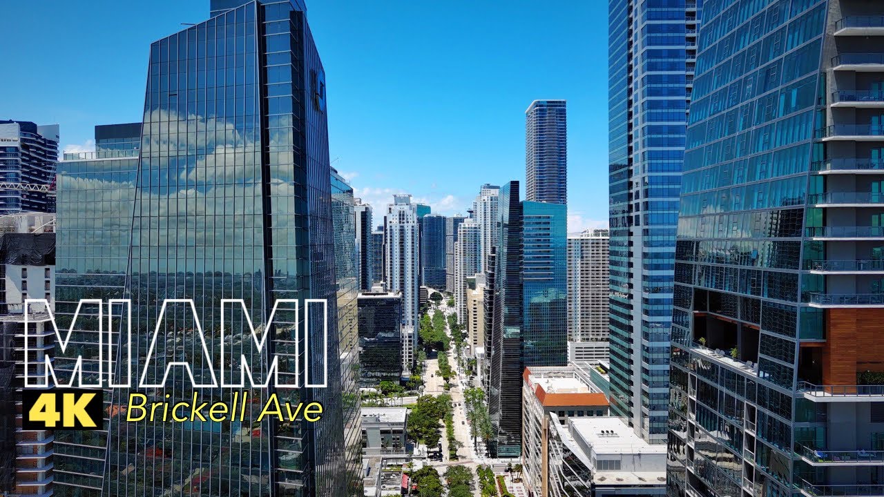 Brickell Ave Downtown Miami 2023 by Drone 4K. - YouTube