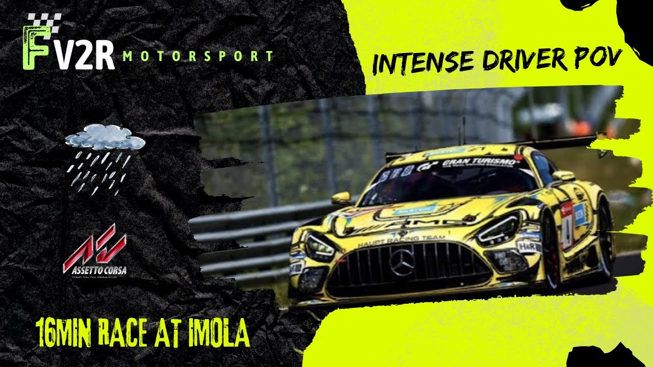 Immersive Driver's Eye - Triple Screen 32’ | Assetto Corsa | IMOLA Rain ...