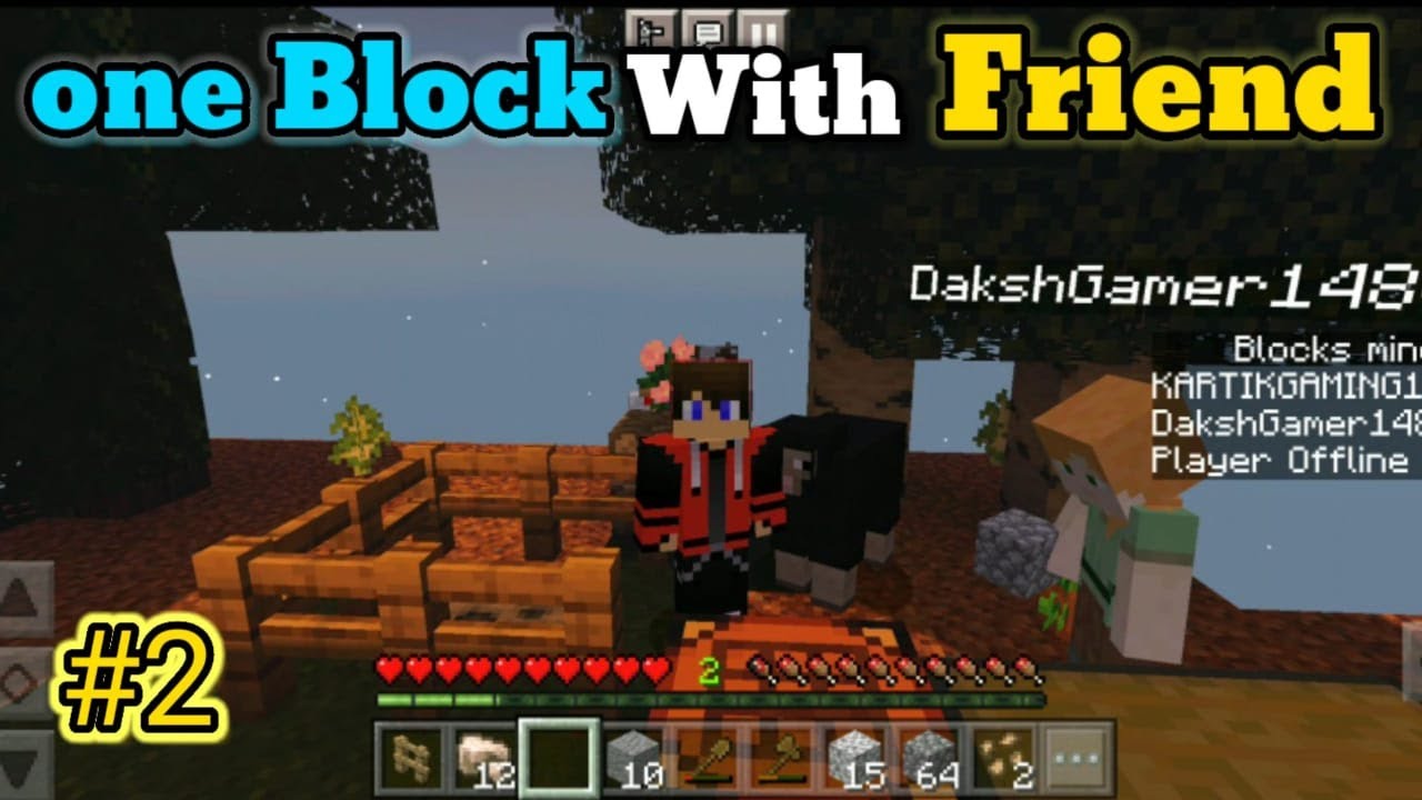 One block With Friend | #2 | MINECRAFT | KARTIK GAMING - YouTube