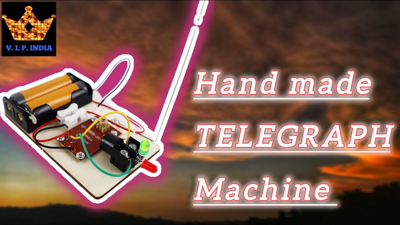 Hand assembled telegraph machine wood project making - YouTube