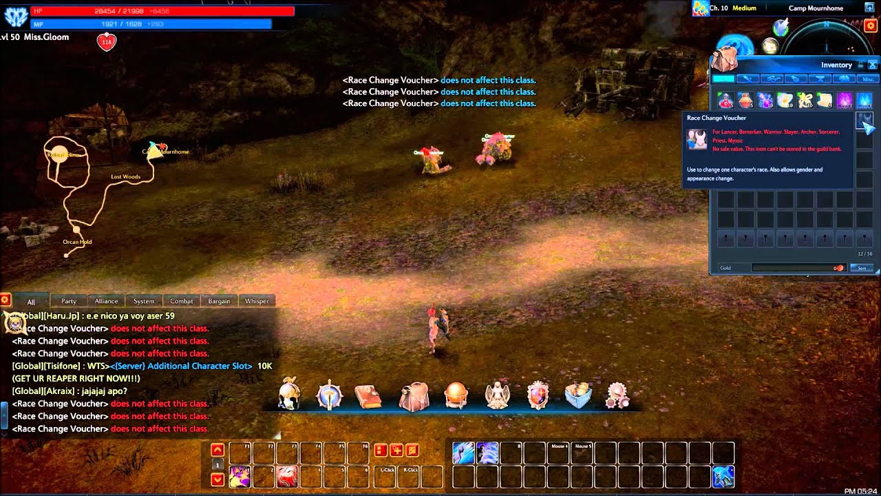 Tera online/ Reaper class race change? - YouTube