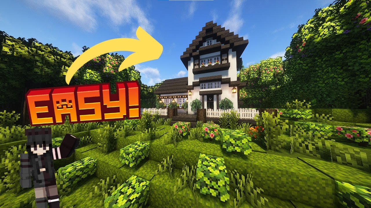 Minecraft : Dark Oak House🏠 [Tutorial] - YouTube