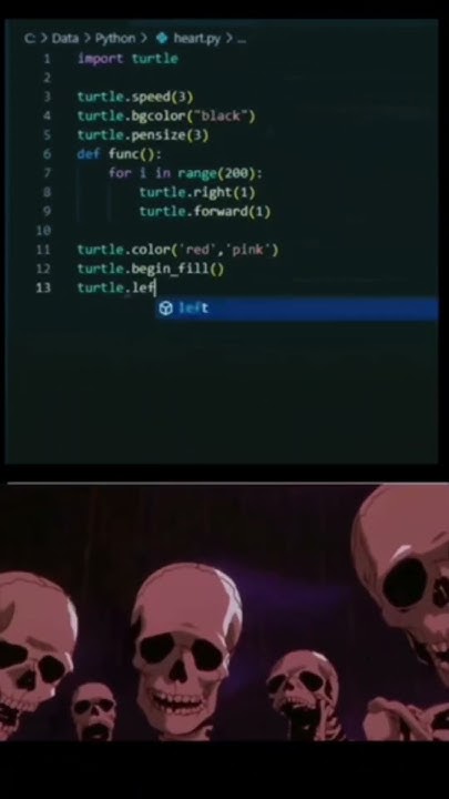 Making a Heart shaped with help of Python code || web developer full ...