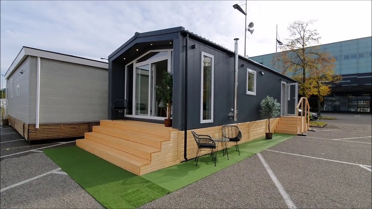 Kuschl-Haus - Mobilheim - Ein winterfestes Mobilheim 12m x 4m mit Kamin ...