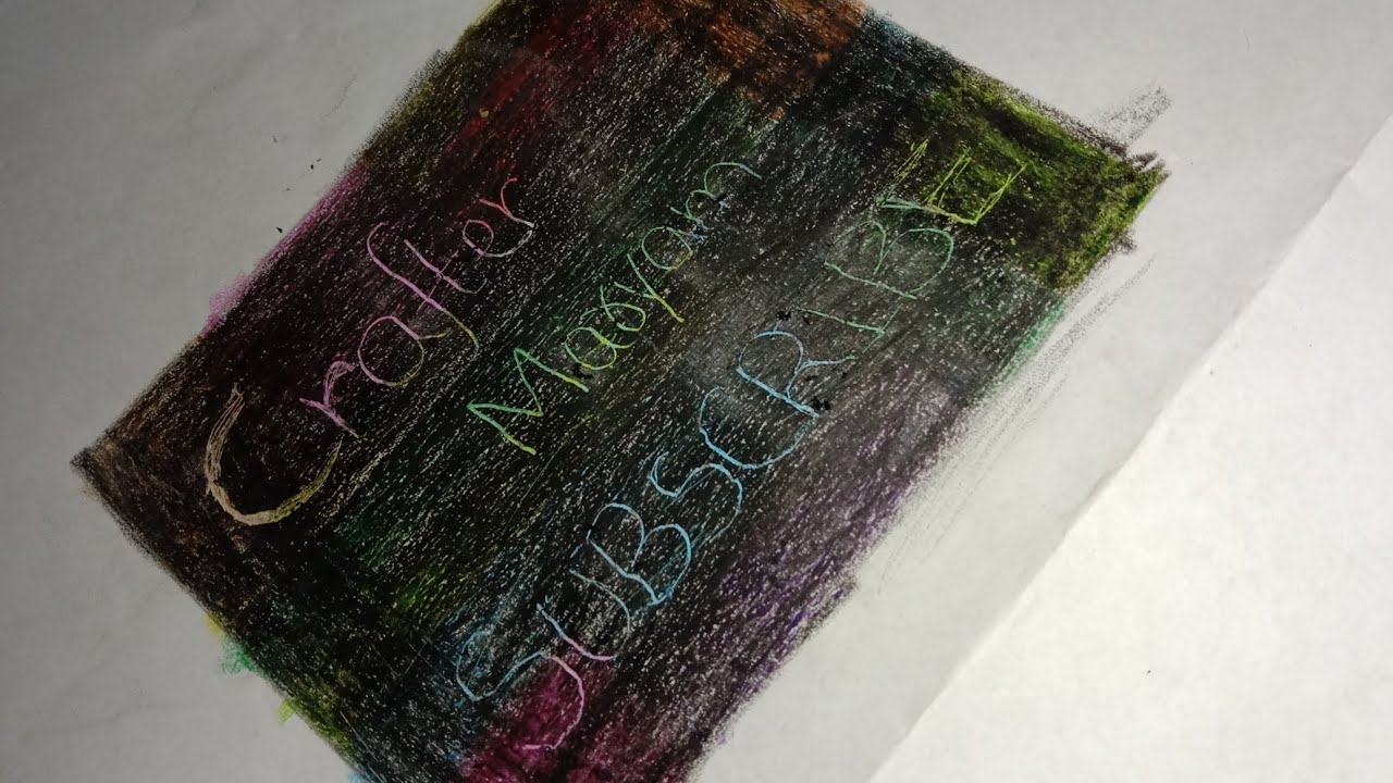 how to make crayon etching #craftermaryam - YouTube