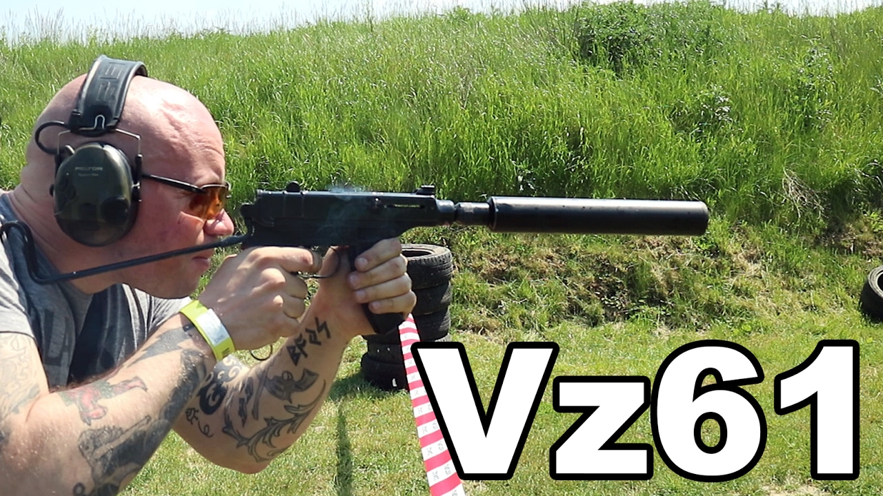 Suppressed Full Auto Vz.61 Scorpion sub machinegun. - YouTube