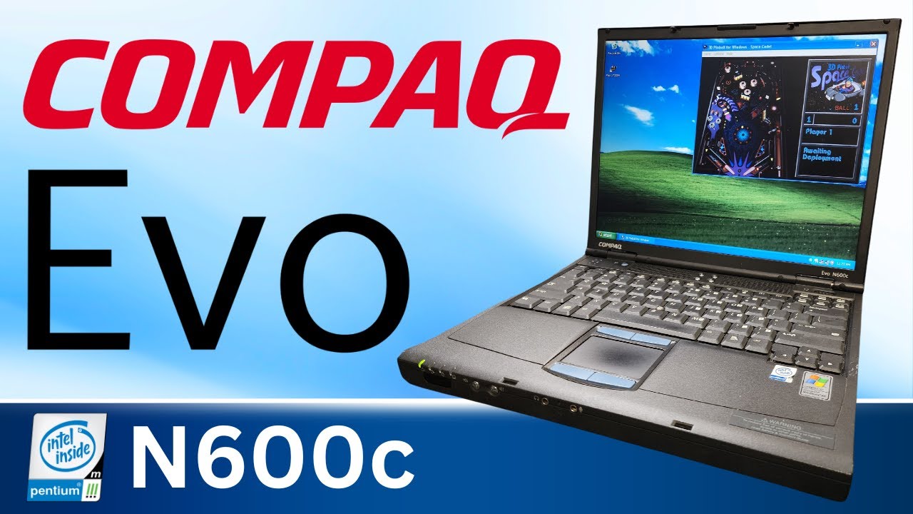 Compaq EVO N600c RETRO Business Laptop from 2002! - YouTube